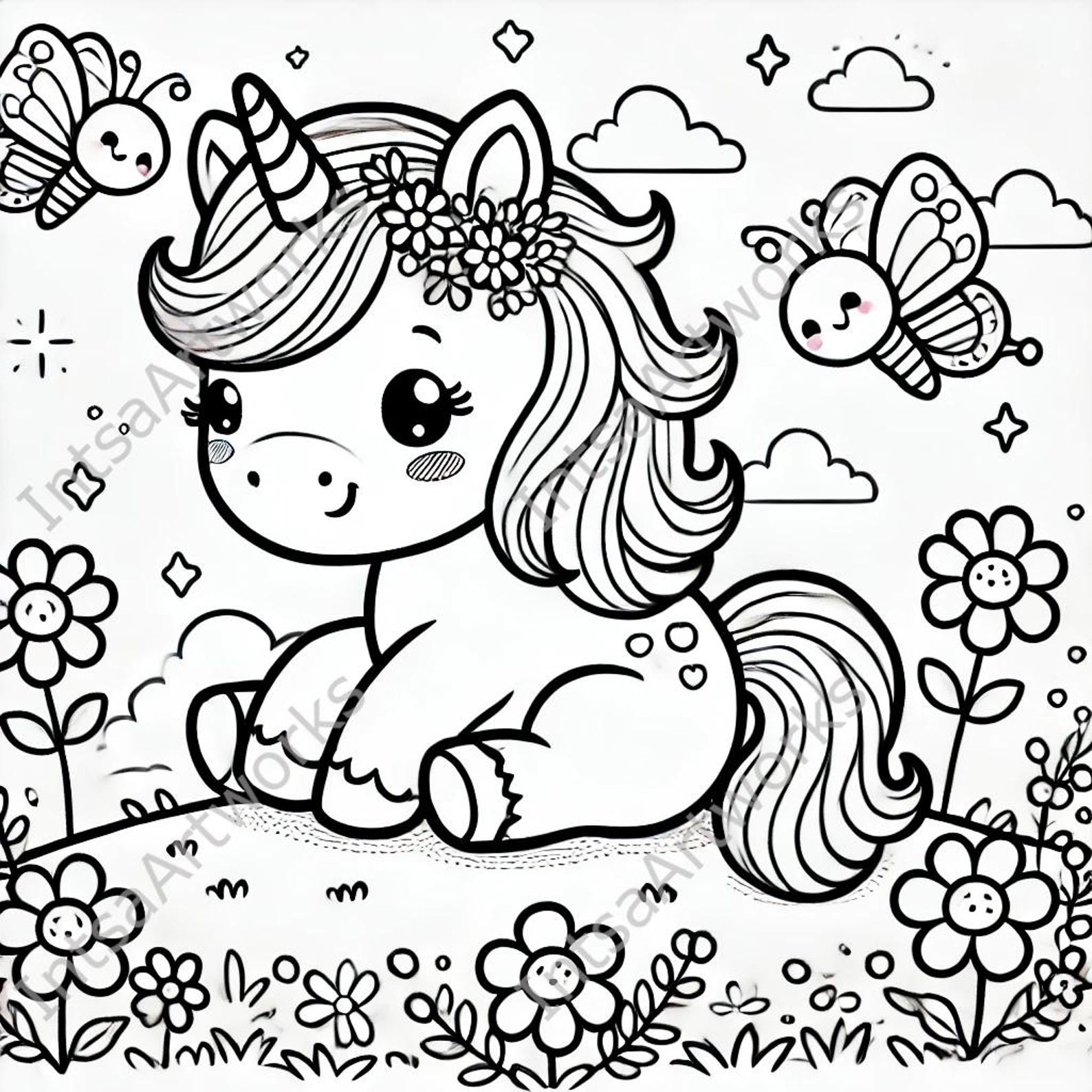 Cute Baby Unicorn Coloring Pages – 10 Magical Printable Designs for ...