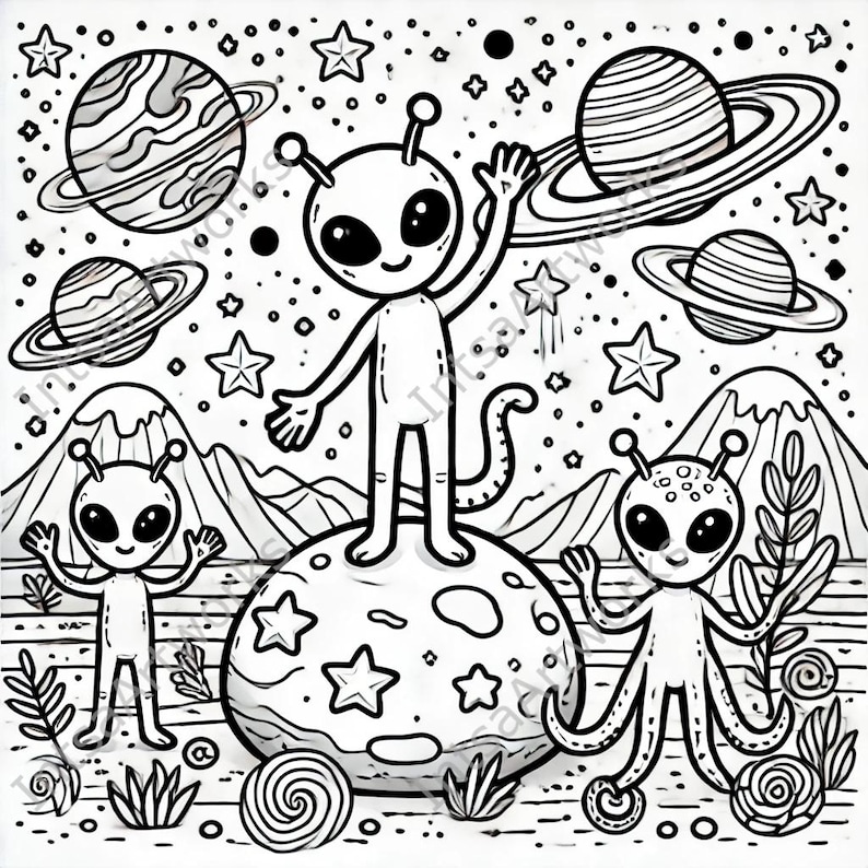 10 Kid-friendly Outer Space Coloring Pages – Planets, Rockets, and More ...