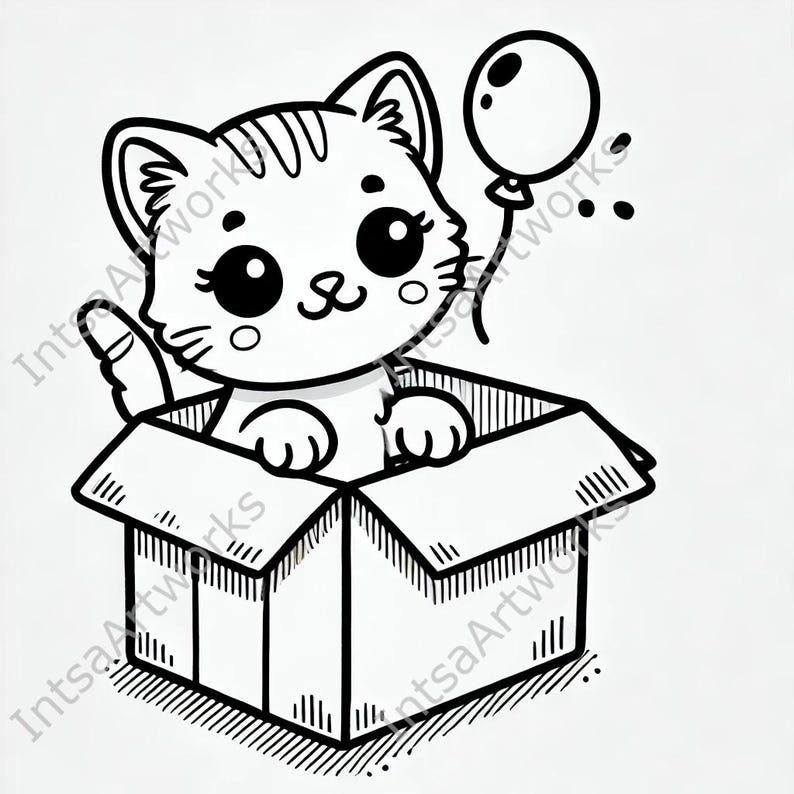 10 Cute Kitten Coloring Pages – Perfect for Kids and Cat Lovers - Etsy