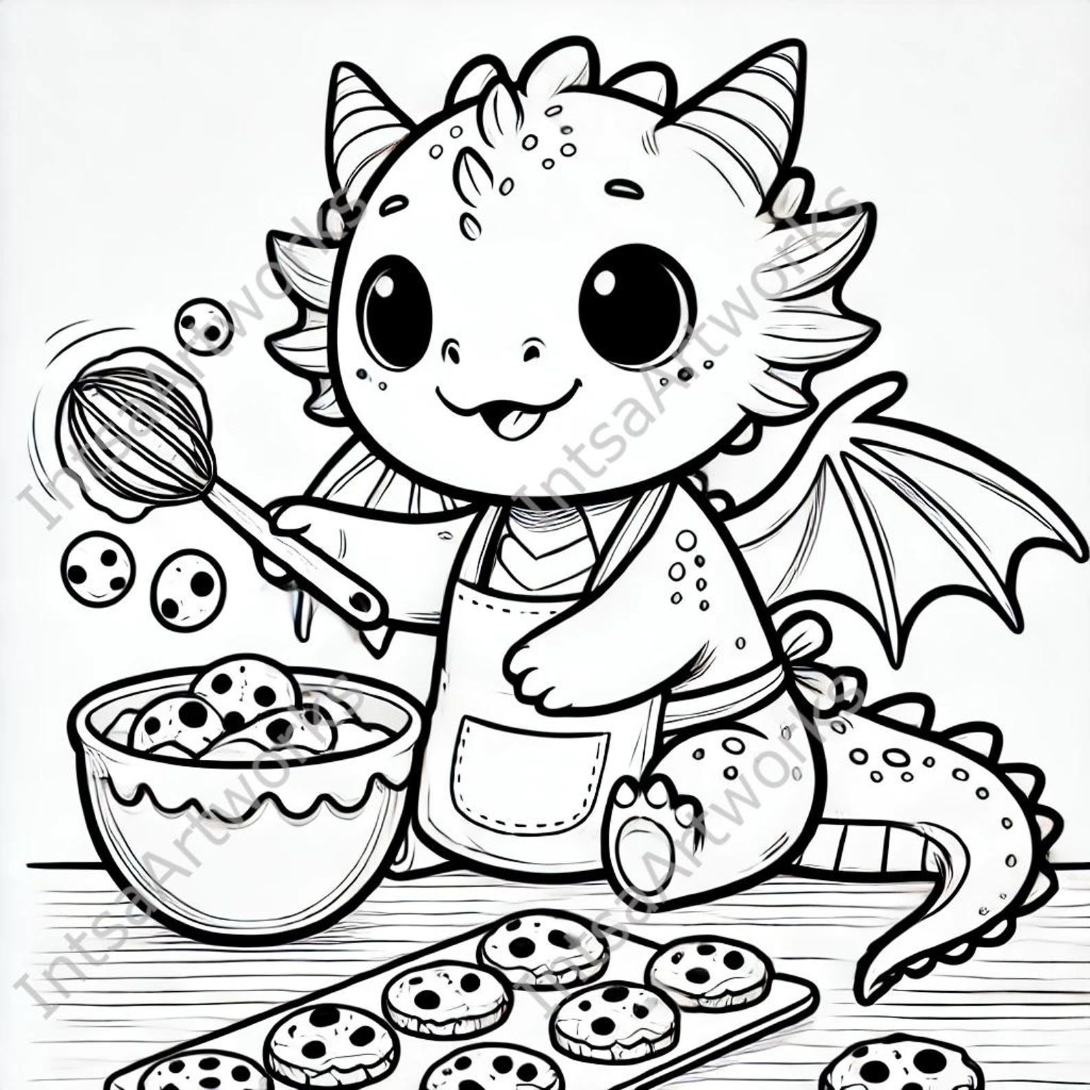 Cute Baby Dragon Coloring Pages – 10 Printable Designs for Kids - Etsy