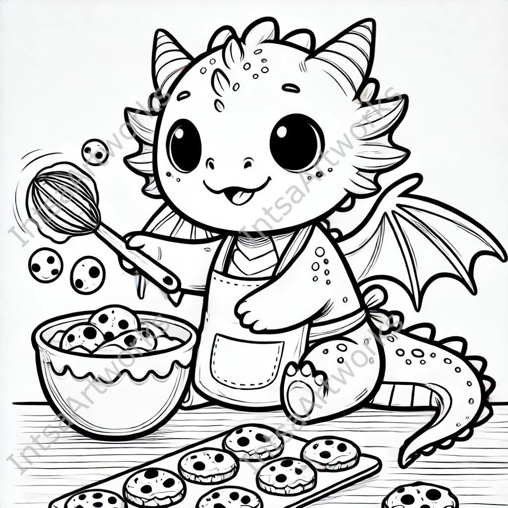 Cute Baby Dragon Coloring Pages – 10 Printable Designs for Kids - Etsy
