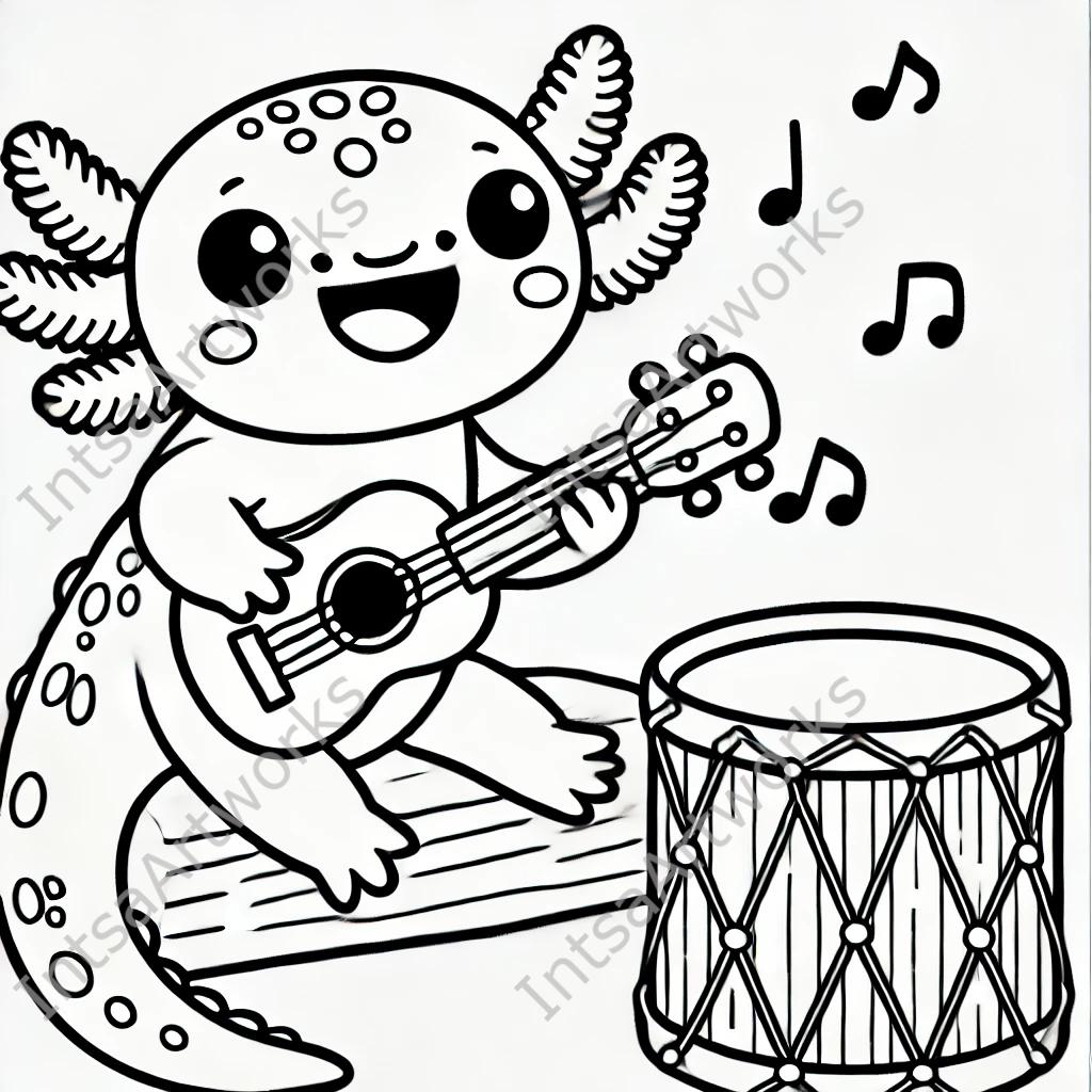 Axolotl Coloring Pages 10 Cute Printable Designs for Kids and Adults ...
