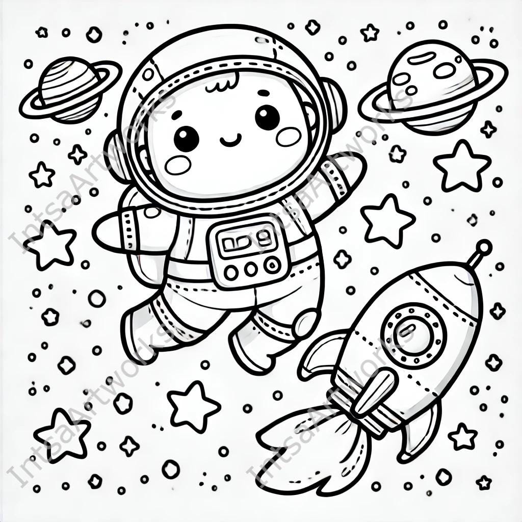 10 Kid-friendly Outer Space Coloring Pages – Planets, Rockets, and More ...