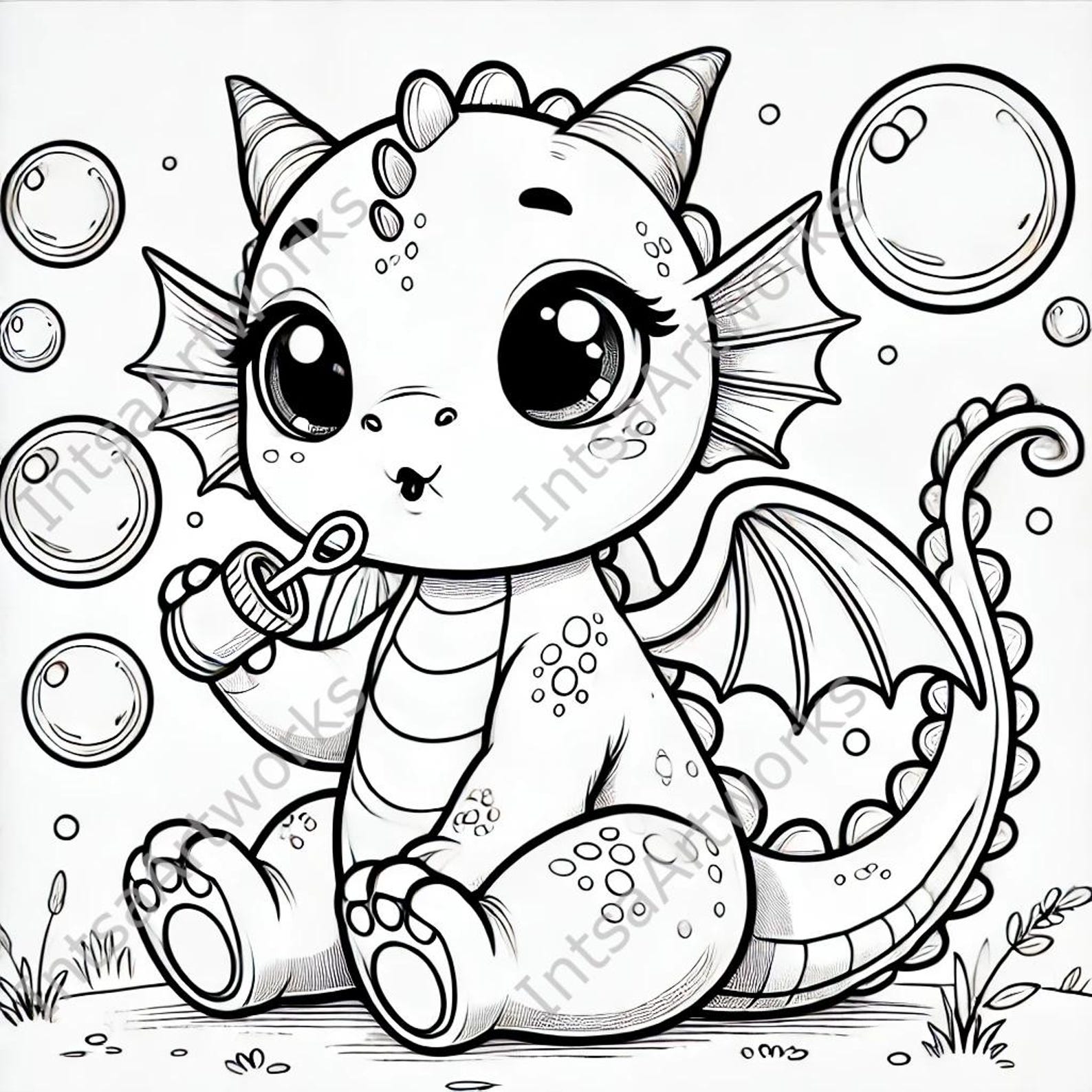 Baby Dragon Coloring Pages – 10 Printable Designs (PDF/PNG) - Etsy