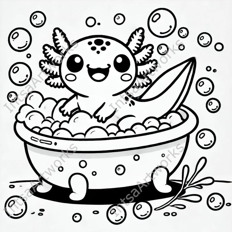Axolotl Colouring Sheets - Etsy UK