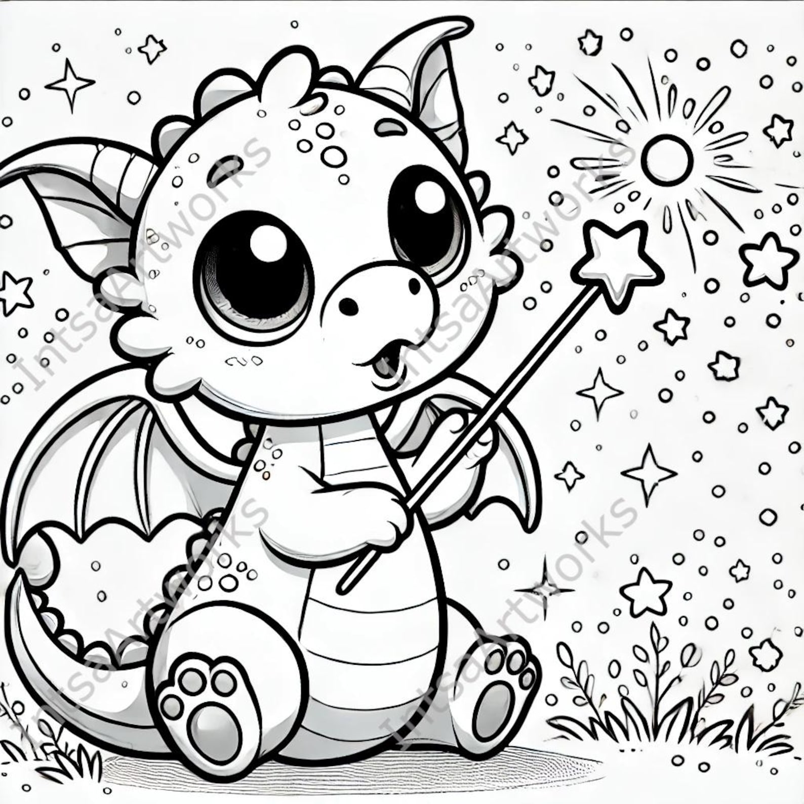 Cute Baby Dragon Coloring Pages – 10 Printable Designs for Kids - Etsy