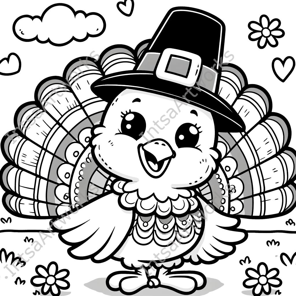 Thanksgiving Coloring Pages – 10 Fun & Festive Designs for Kids - Etsy
