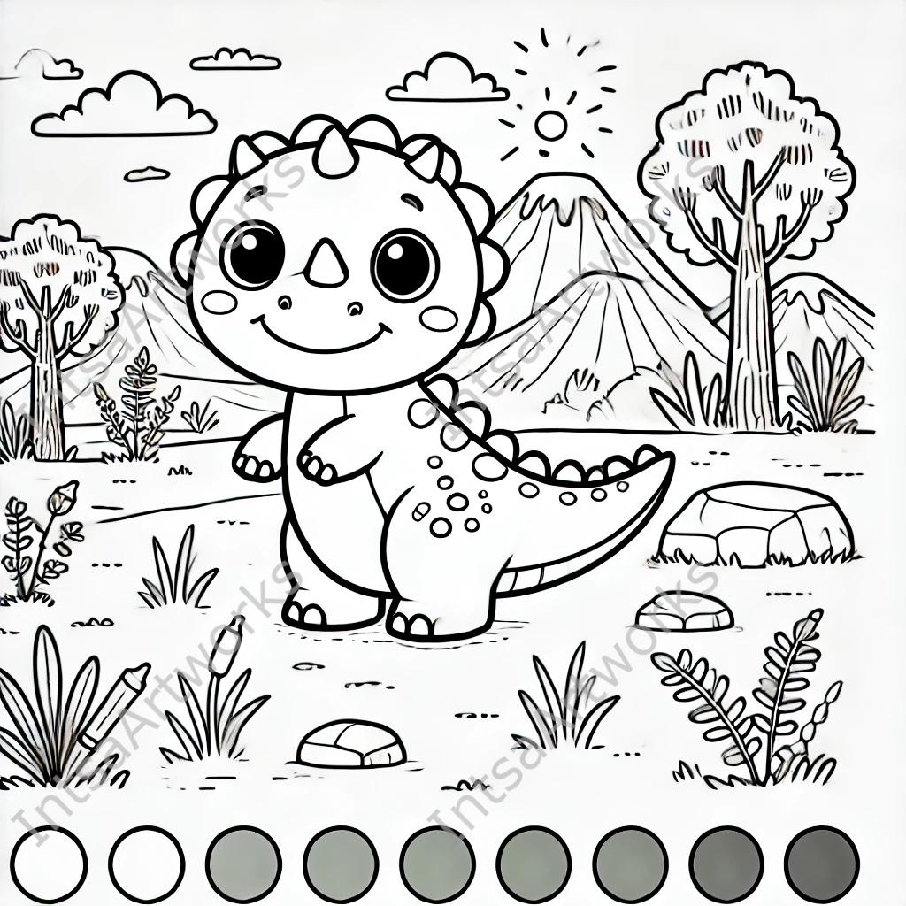 Cute Dinosaur Coloring Pages – 10 Printable Prehistoric Designs for ...