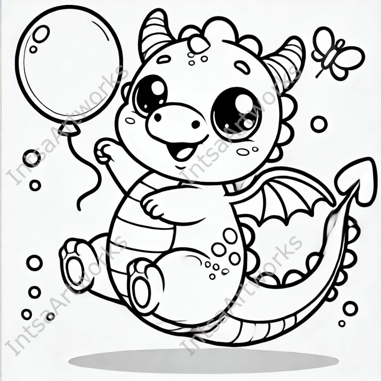 Cute Baby Dragon Coloring Pages – 10 Printable Designs for Kids - Etsy