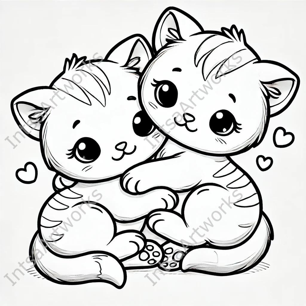 10 Cute Kitten Coloring Pages – Perfect for Kids and Cat Lovers - Etsy