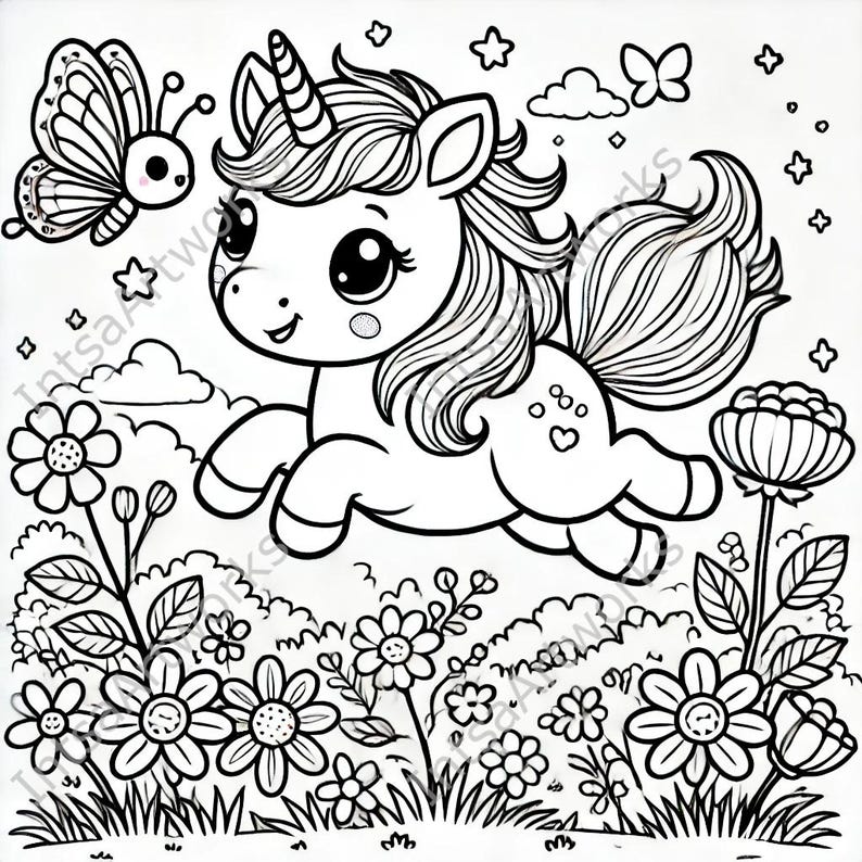 Cute Baby Unicorn Coloring Pages – 10 Magical Printable Designs for ...