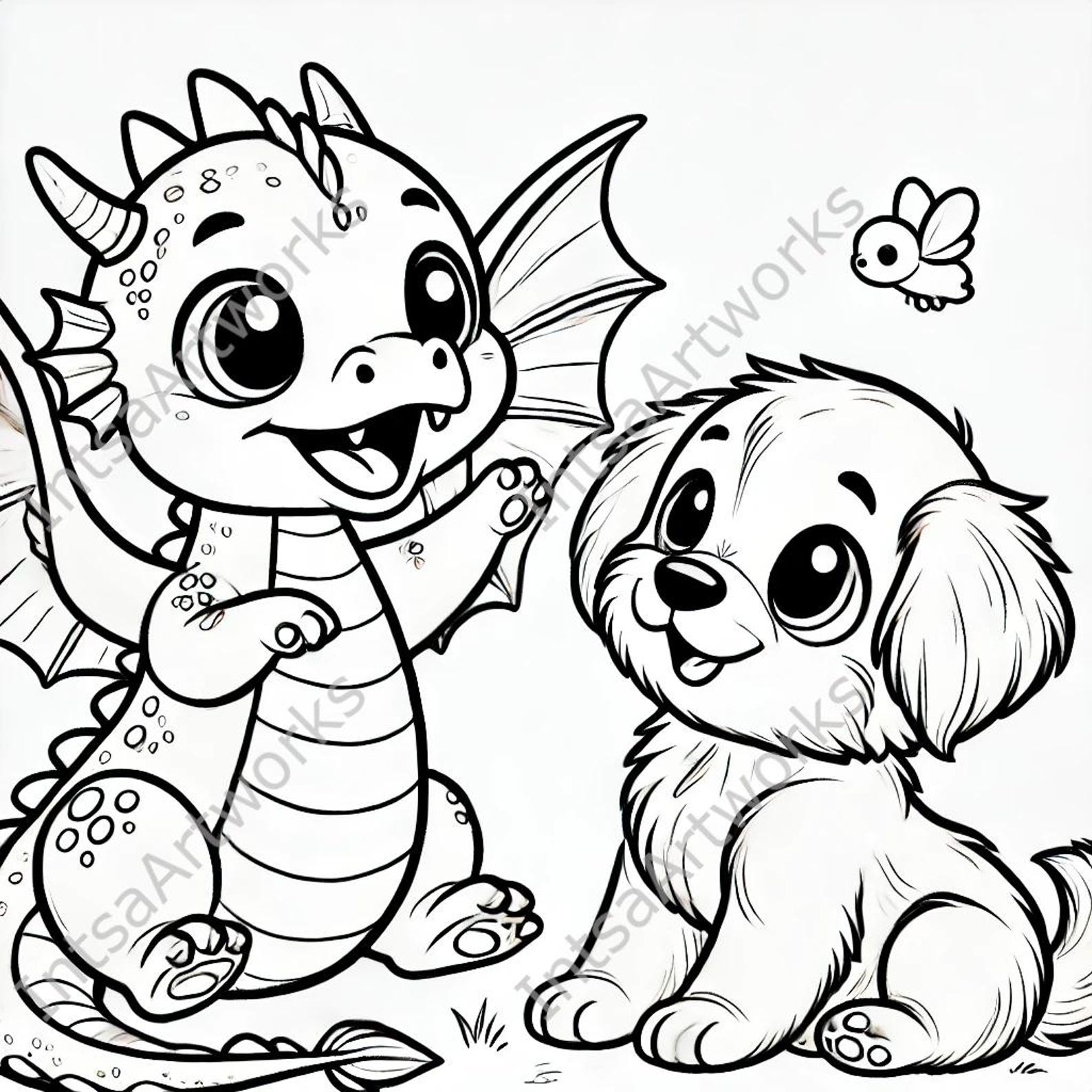 Cute Baby Dragon Coloring Pages – 10 Printable Designs for Kids - Etsy