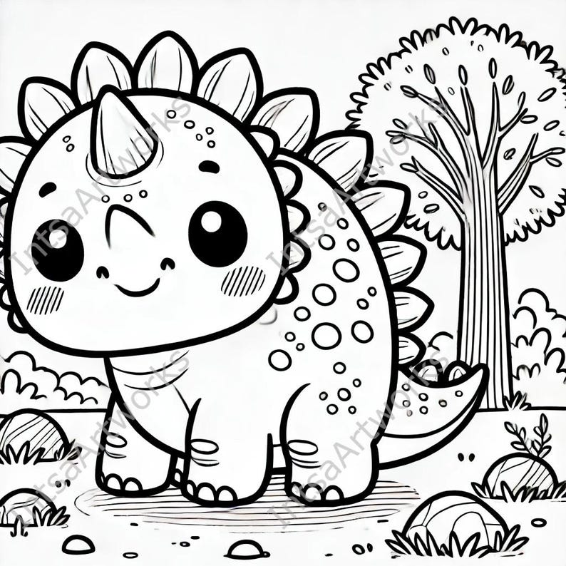 Dinosaur Coloring Pages – 10 Printable Designs for Kids (PDF/PNG - Etsy