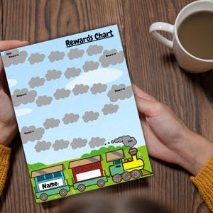 Editable Rewards Chart for Kids, Train Themed Rewards Chart, Charts for ...