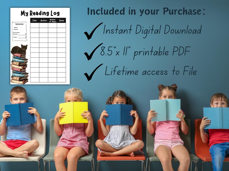 Kids Reading Log, Printable Reading Log, Kids Reading Tracker ...