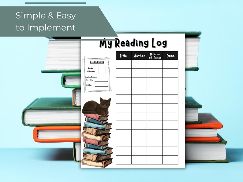 Kids Reading Log, Printable Reading Log, Kids Reading Tracker ...