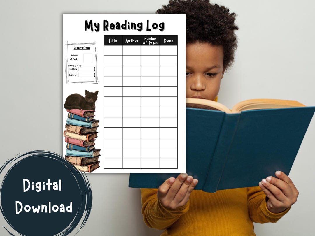 Kids Reading Log, Printable Reading Log, Kids Reading Tracker ...