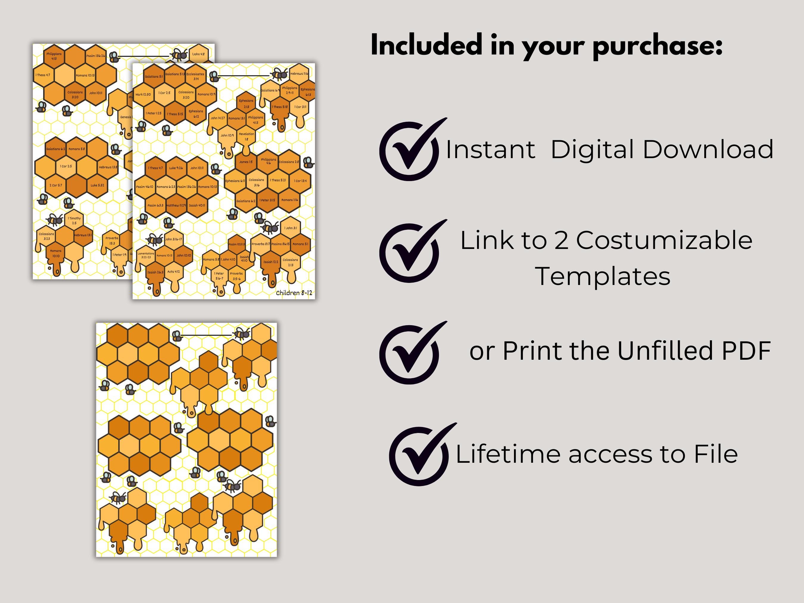 Bible Memory for Kids, Printable Template, Editable Memory Template ...