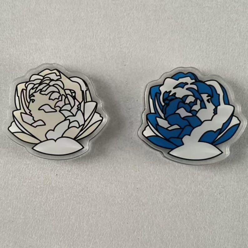 Arcane Magnetic Fridge Stickers Powder & Ekko Arcane Blue Rose Design ...