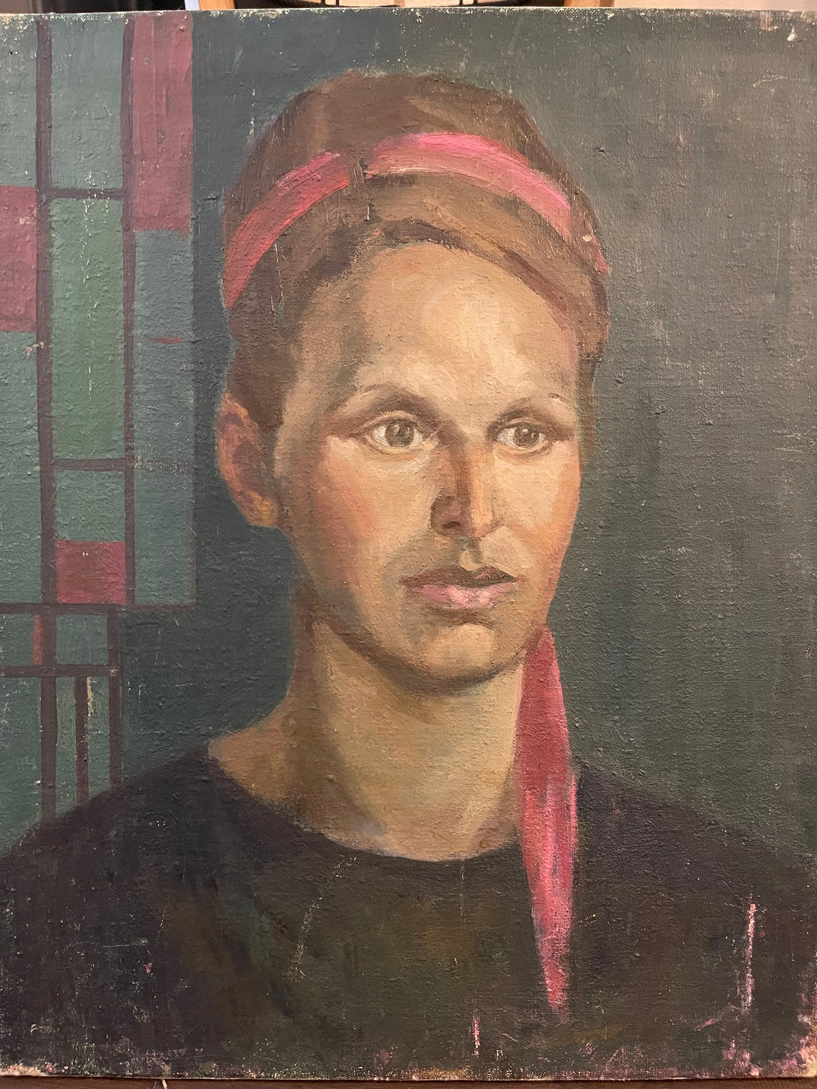 Original Vintage Oil Portrait Painting on Board by Hubbard - Etsy