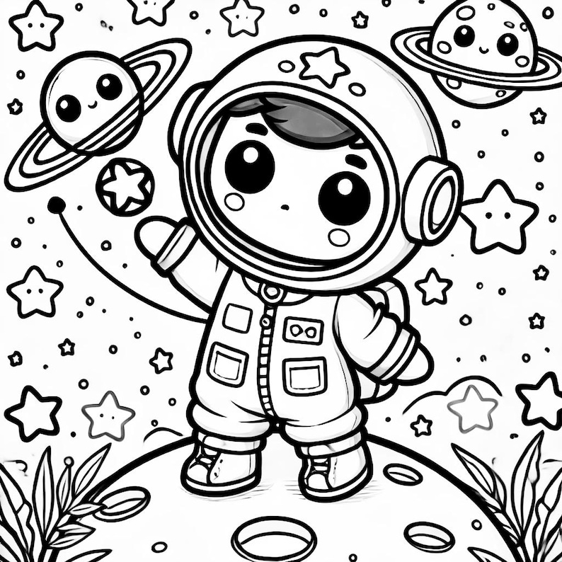 Coloring Book : 50 Space Travel Adventures - Etsy
