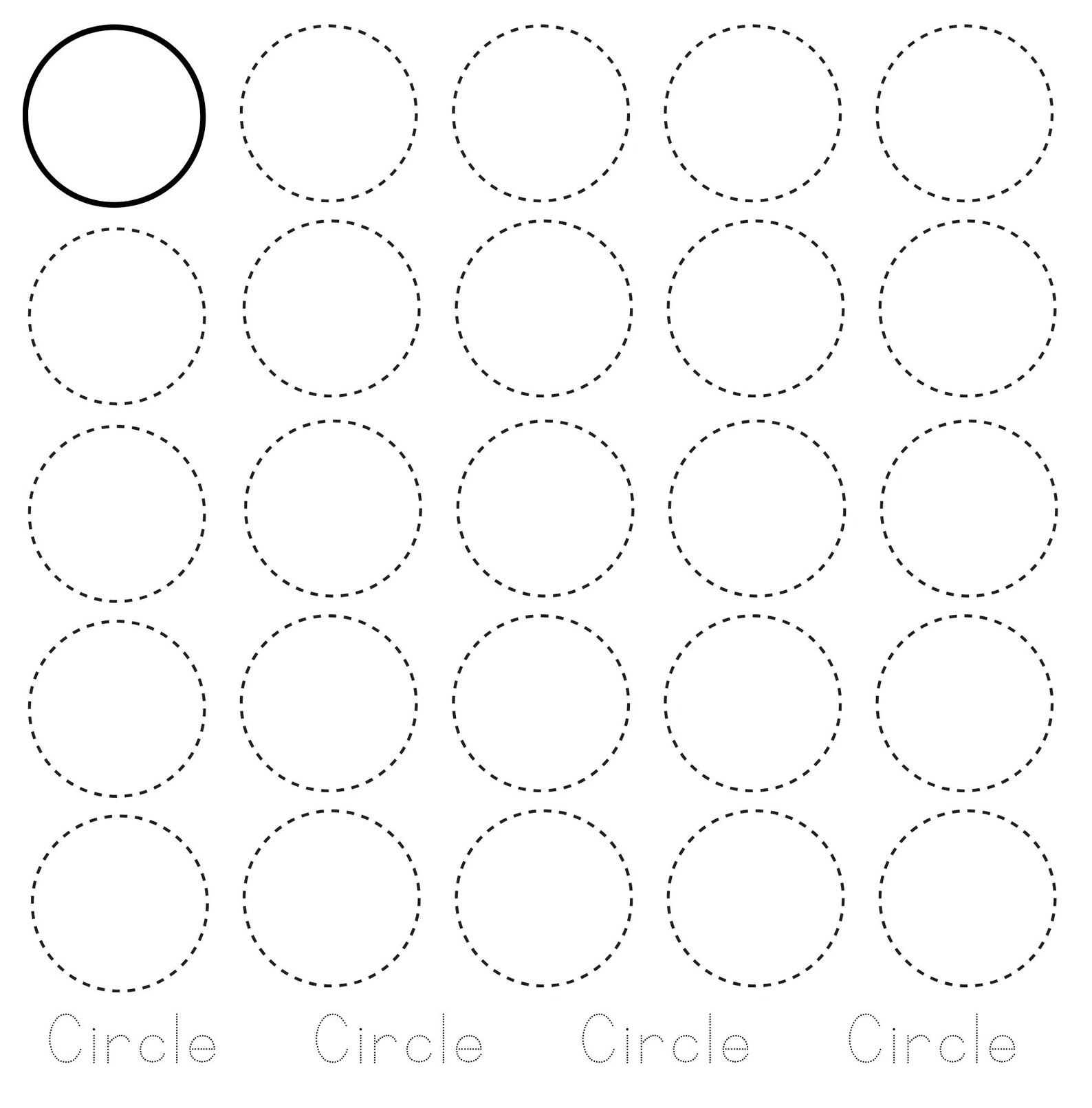 16 Geometric Shapes – Printable Tracing and Writing PDF for Kids - Etsy