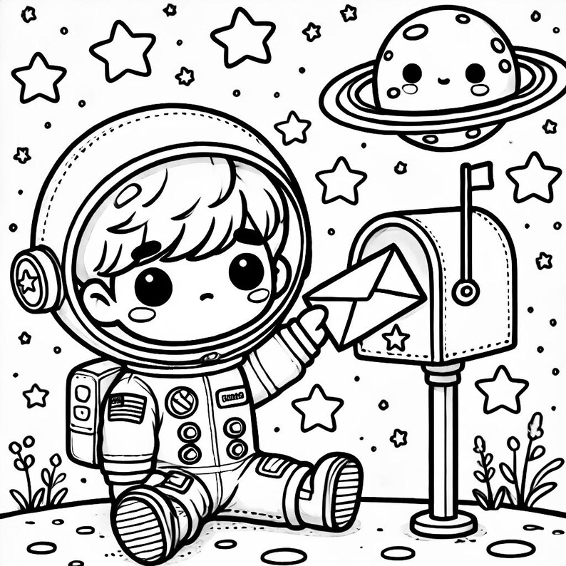 Coloring Book : 50 Space Travel Adventures - Etsy
