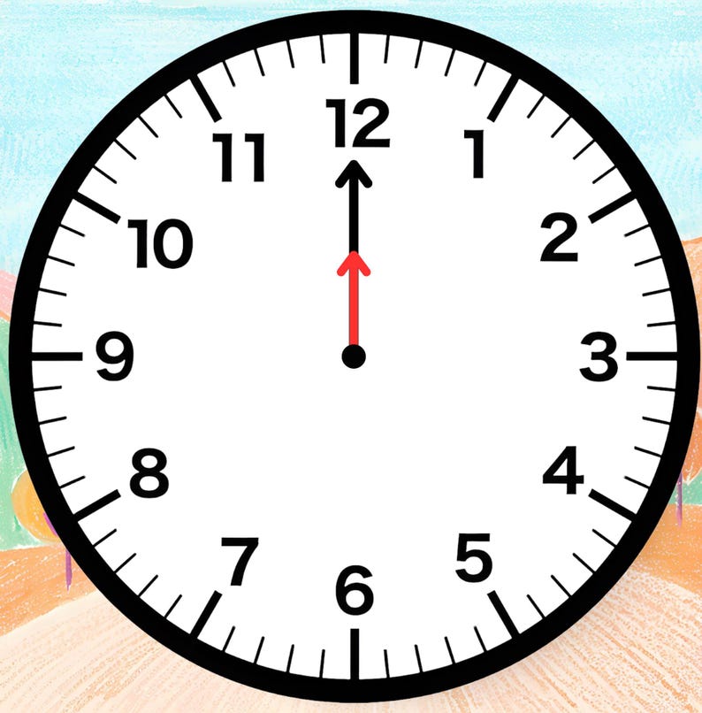 Learn to Tell Time – Printable Clock Learning PDF for Kids - Etsy