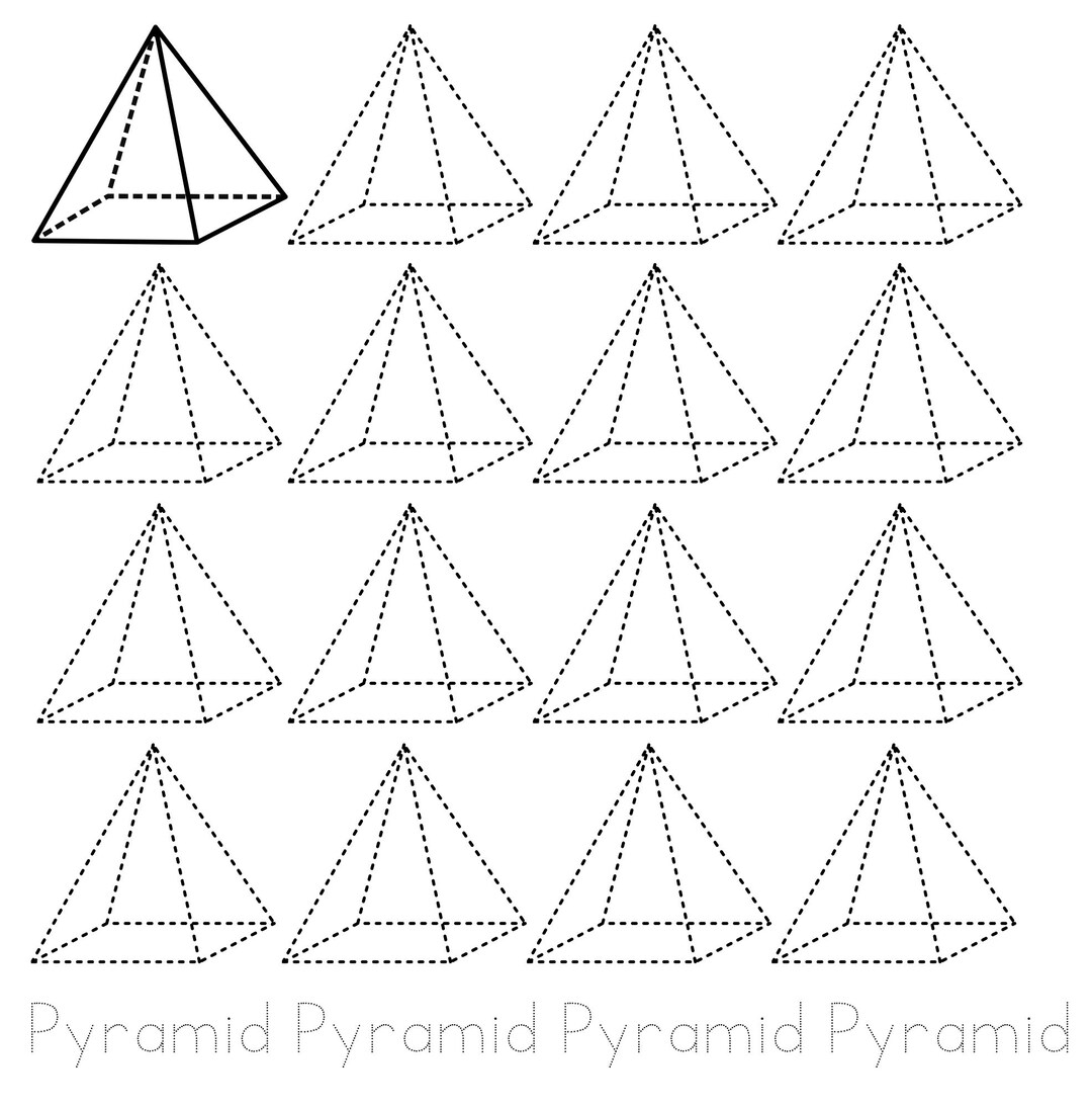 16 Geometric Shapes – Printable Tracing and Writing PDF for Kids - Etsy