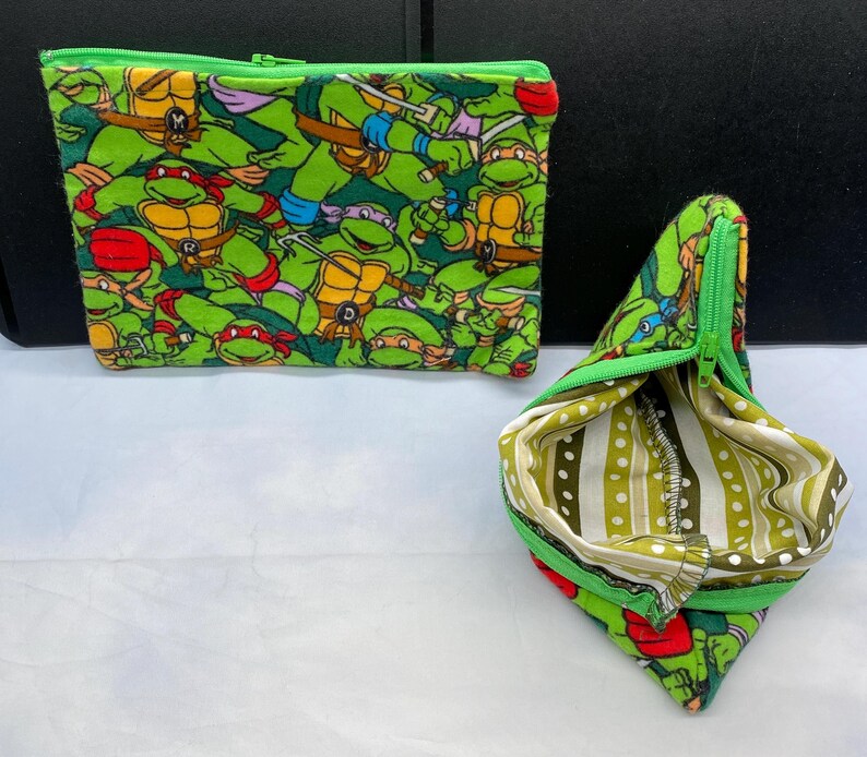 TMNT Teenage Mutant Ninja Turtles Double Sided Flannel, Cotton Zipper ...