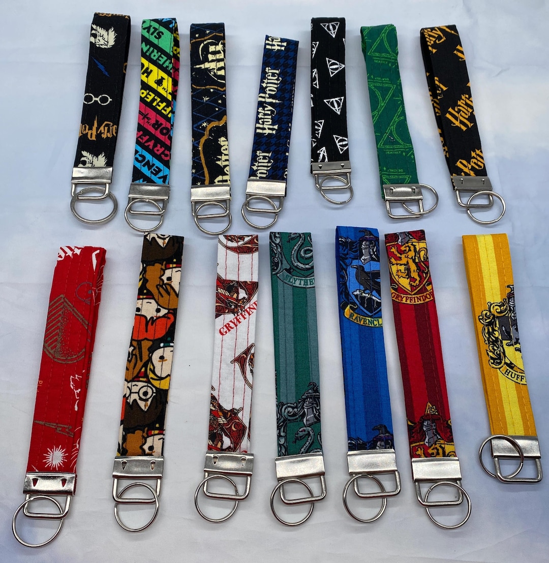 Harry Potter Hogwarts Designs Wrist Strap Key Fob Keychain 1 X 5.5 ...