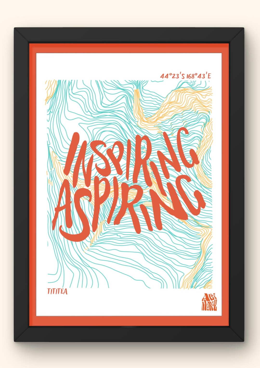 Inspiring Aspiring Print of Varied Sizes choose Below of Mount Aspiring ...