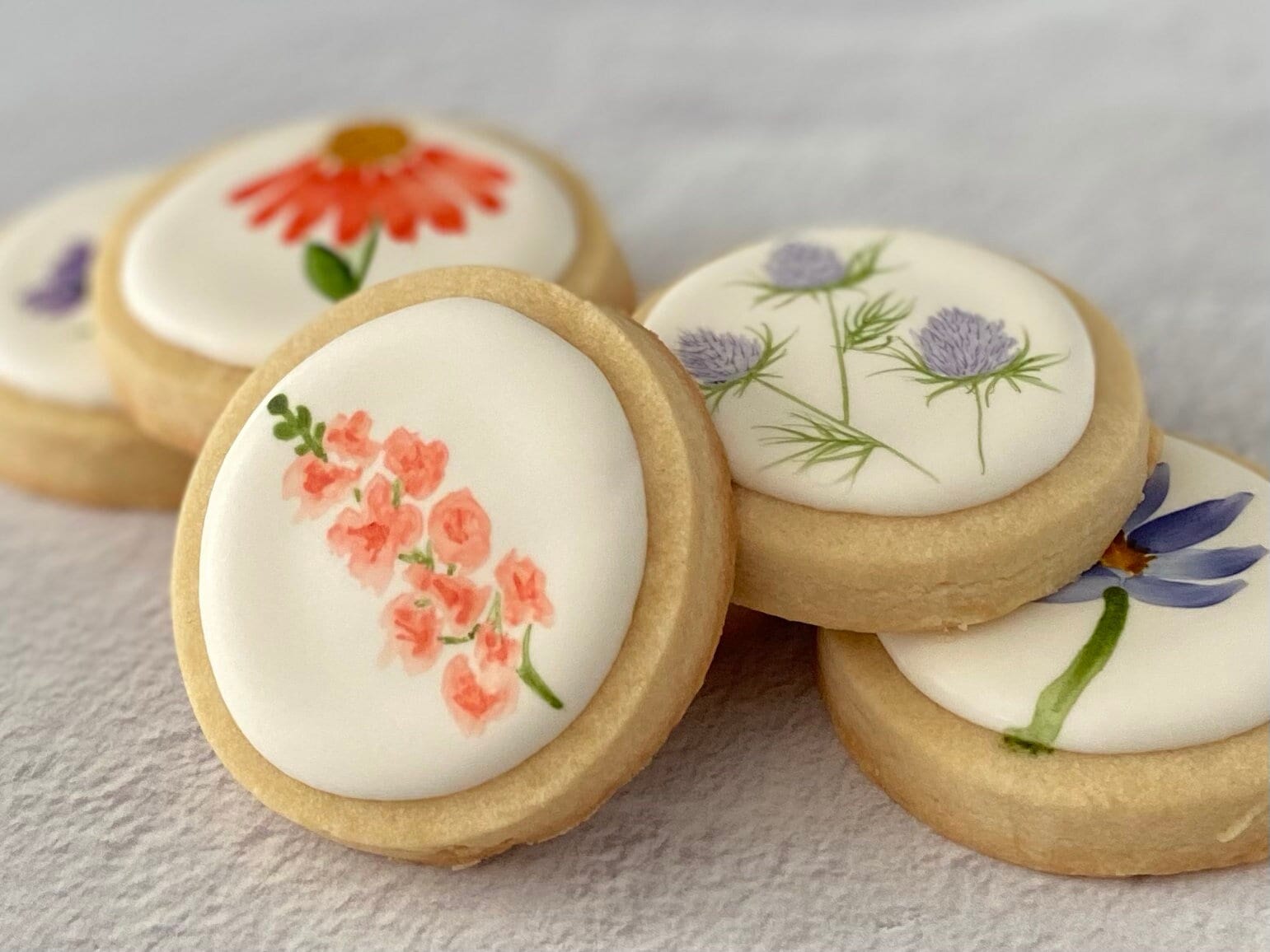 Wildflower Watercolor Cookies - Etsy