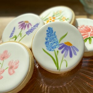 Wildflower Watercolor Cookies - Etsy