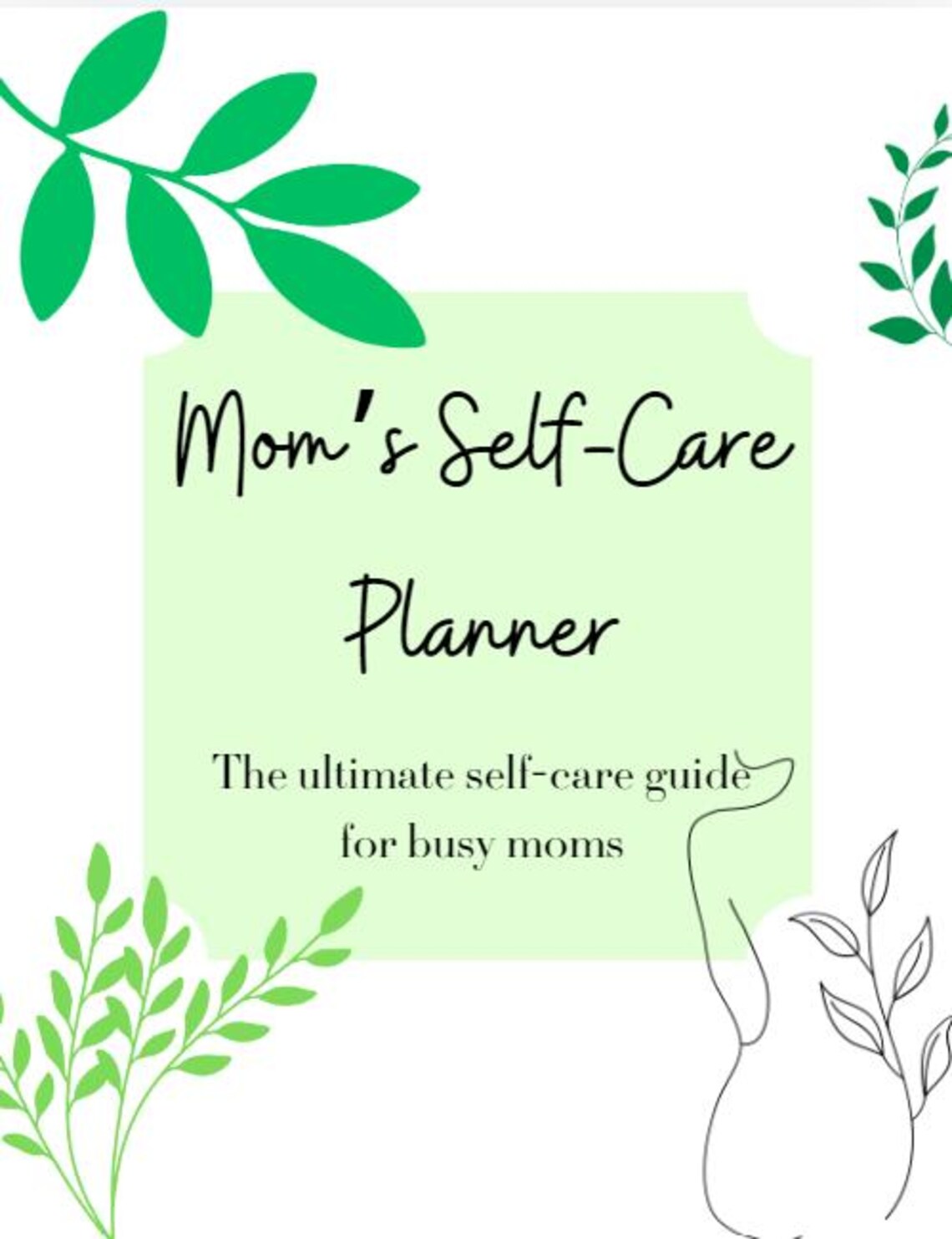 Mom's Self-care Planner - Etsy