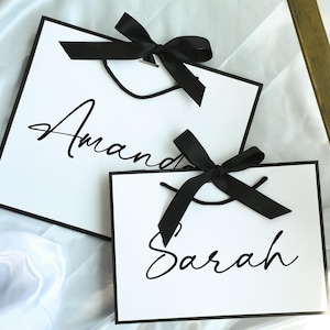 Personalized Name Gift Bags, Ribbon Tie Rope Gift Bags, Thank You Gift ...