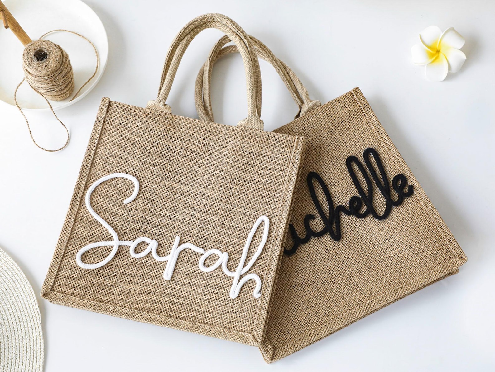 Personalized Proposal Burlap Bags, Custom Burlap Gift Bags, Beach Tote ...