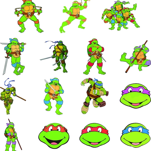 Ninja Turtle Clipart - Etsy