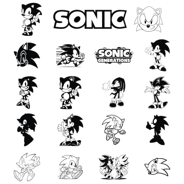 Sonic the Hedgehog Silhouette - Etsy