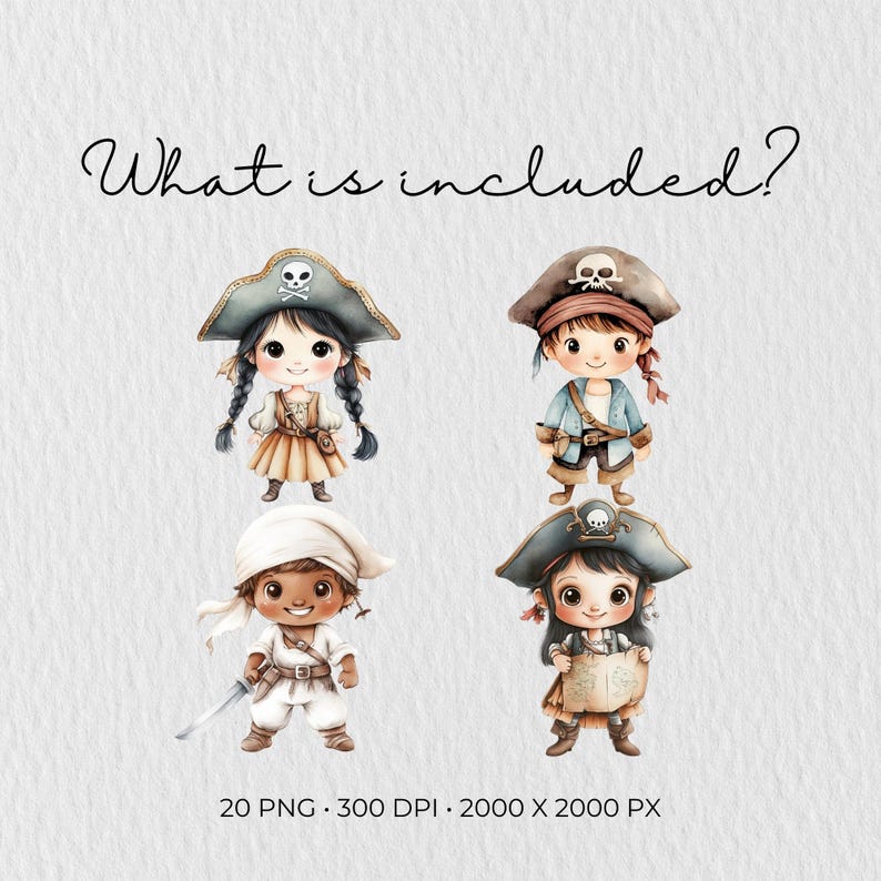 Watercolor Baby Pirate Clipart: Nautical Nursery Art (PNG) - Etsy