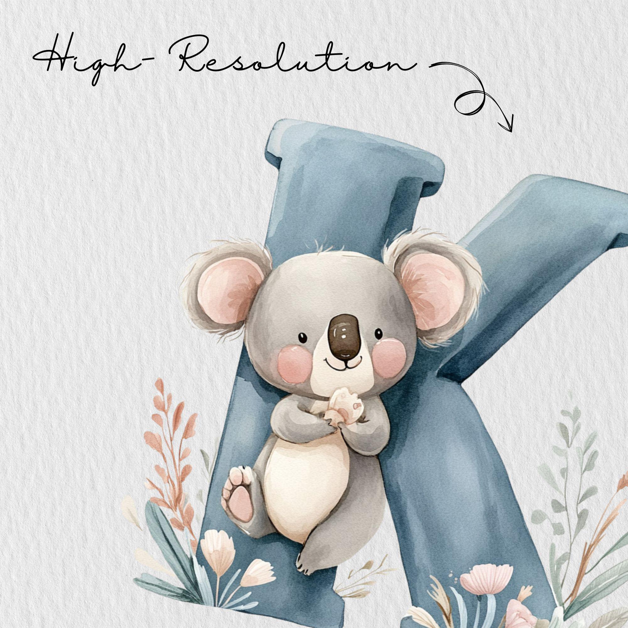 Cute Watercolor Animal Alphabet | School Beginner Clipart Set | Kids ...