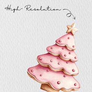 Watercolor Gingerbread Clipart Set | Cute Pink Gingerbread | Christmas ...