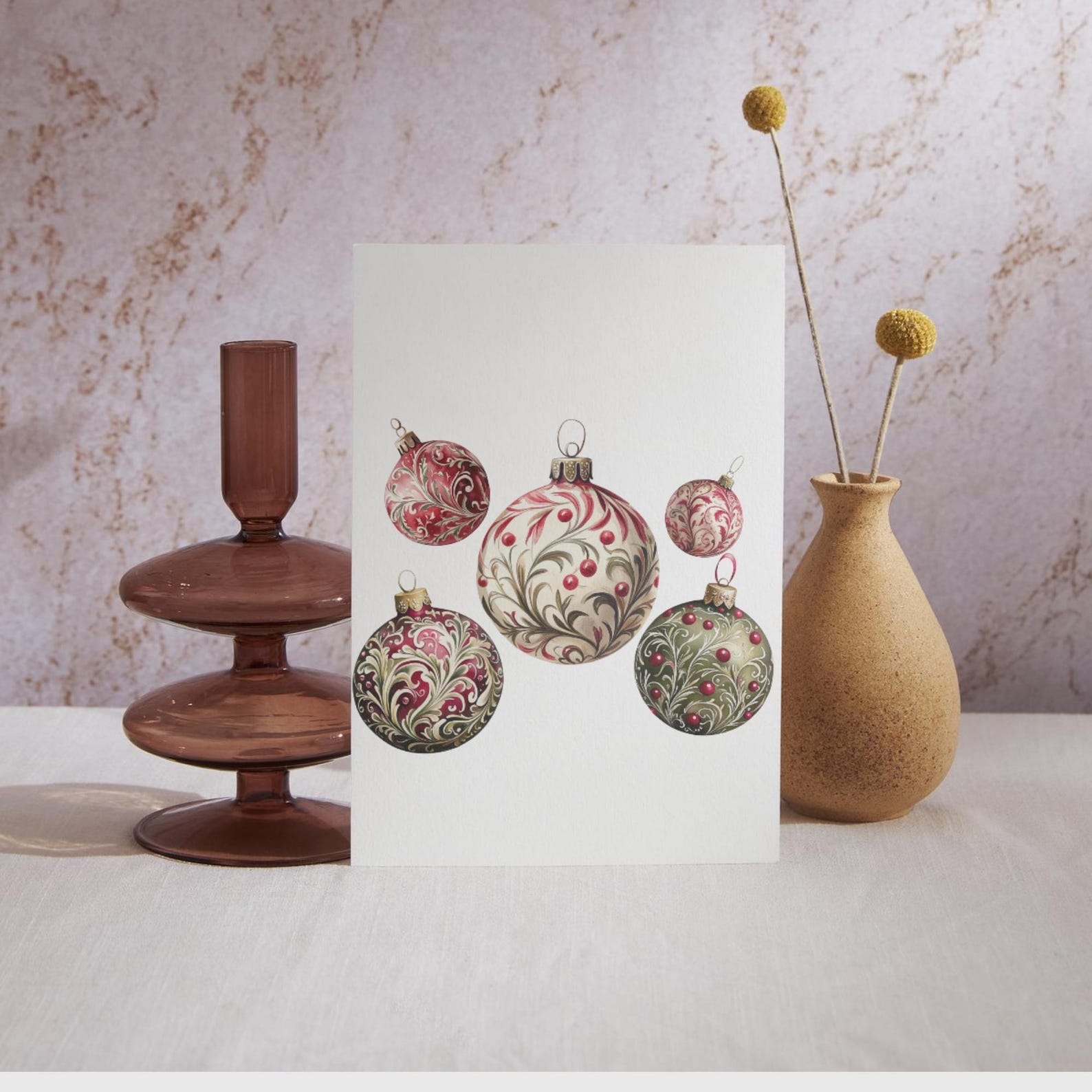 Watercolor Christmas Baubles | Christmas Ornaments Clipart | Watercolor ...