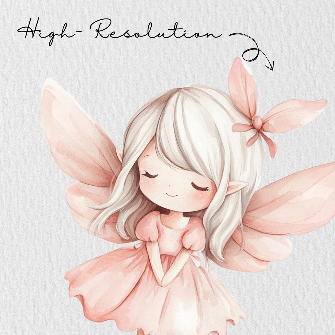 Watercolor Fairy Clipart Set: Pink Fairies, Mushrooms, Unicorns (PNG ...