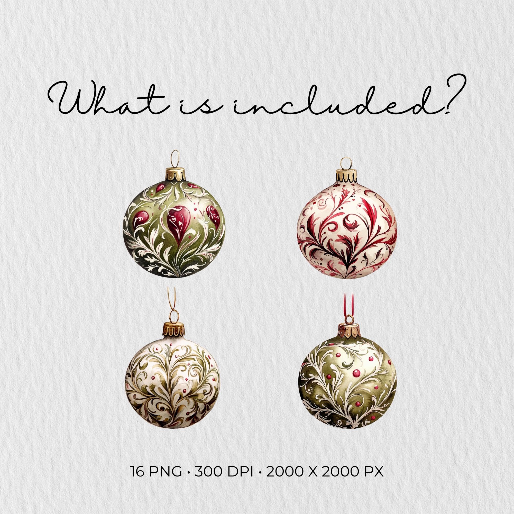 Watercolor Christmas Baubles | Christmas Ornaments Clipart | Watercolor ...