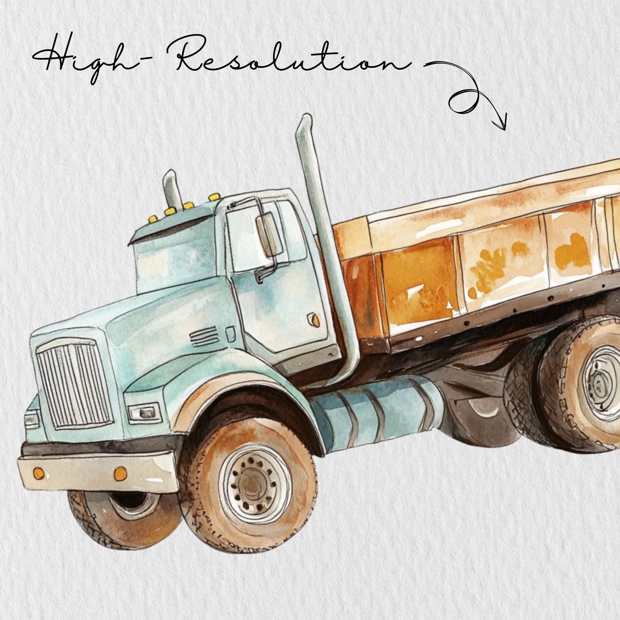 Transport Clipart Bundle | Watercolor Vehicle Illustrations | Cars ...