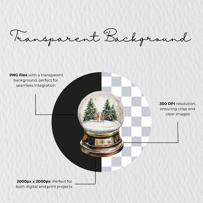 Christmas Snow Globe Clipart | Watercolor Snow Globe | Christmas ...