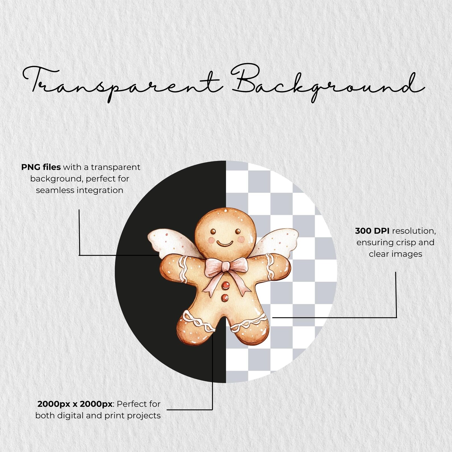 Watercolor Christmas Gingerbread Clipart Set (PNG) - Etsy