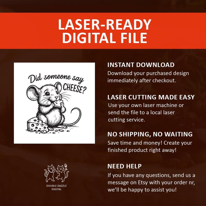 Mouse Kitchen Art | "say Cheese" Laser Engraving File by ...
