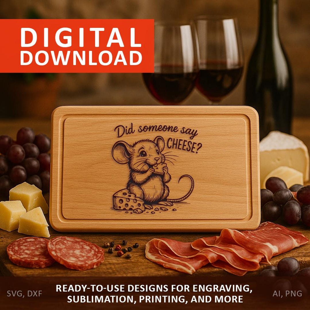 Mouse Kitchen Art | "say Cheese" Laser Engraving File by ...